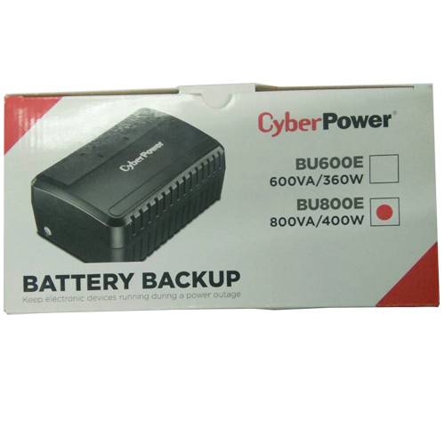 CyberPower BU800E 800VA/400W Automatic Voltage Regulation(AVR) UPS ...