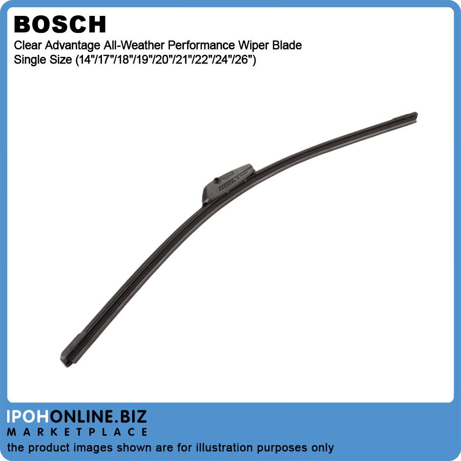 Bosch Clear Advantage All-Weather Performance Wiper Blade Single Size ...