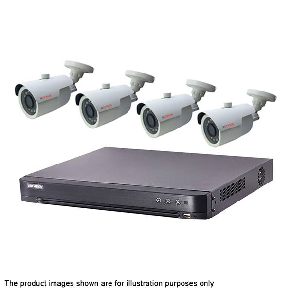 CCTV 4MP 4 port Set - Hikvision DS-7204HQHI-K1 4 Channel Turbo HD DVR ...