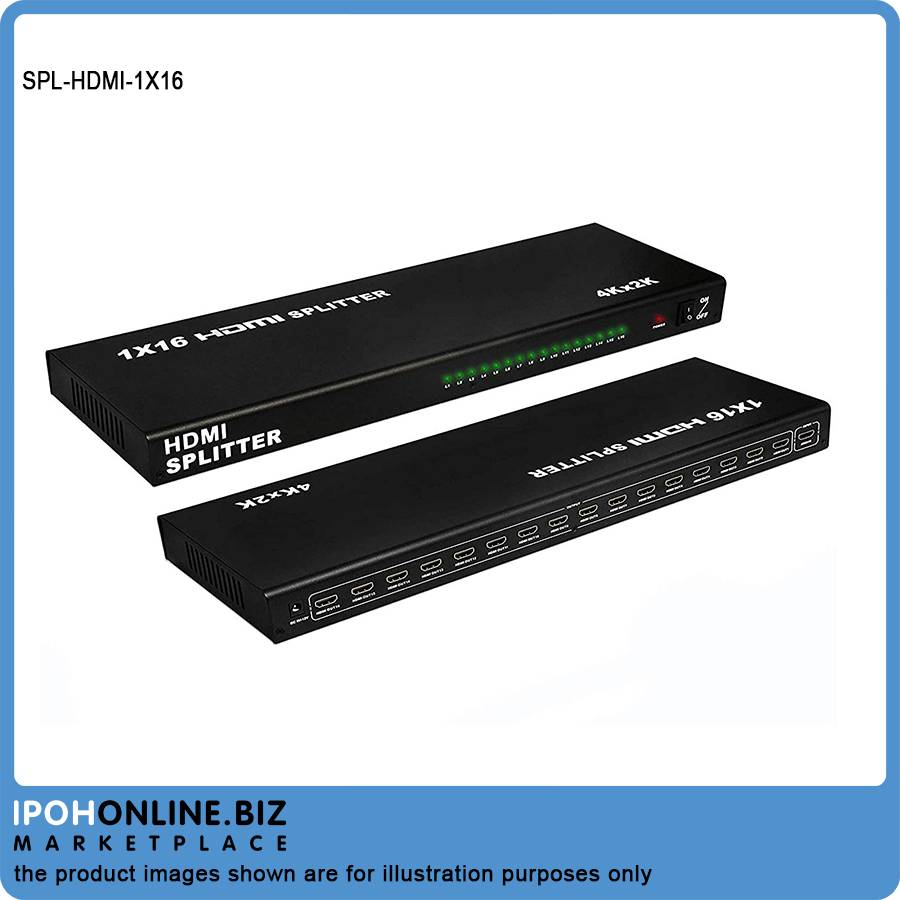 1 in 16 Out UHD Adapter HDMI SPLITTER Support 4Kx2K 3D Full HD-up to ...