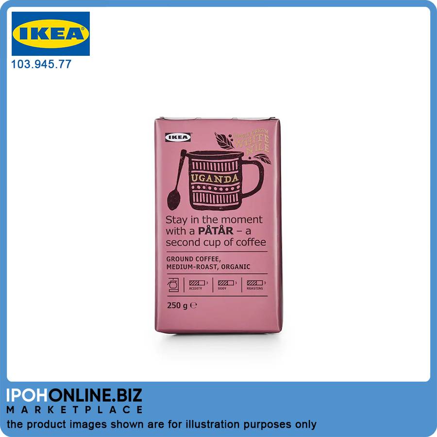IKEA PATAR Ground Coffee Medium Roast Uganda 100% Arabica Beans ...
