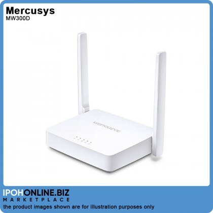 Mercusys MW300D 300Mbps Wireless N ADSL2+ Modem Router | IPOHONLINE