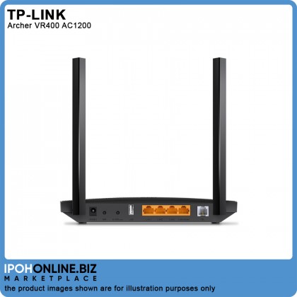 TP-Link Archer VR400 V3 AC1200 Wireless MU-MIMO VDSL ADSL Modem Router ...