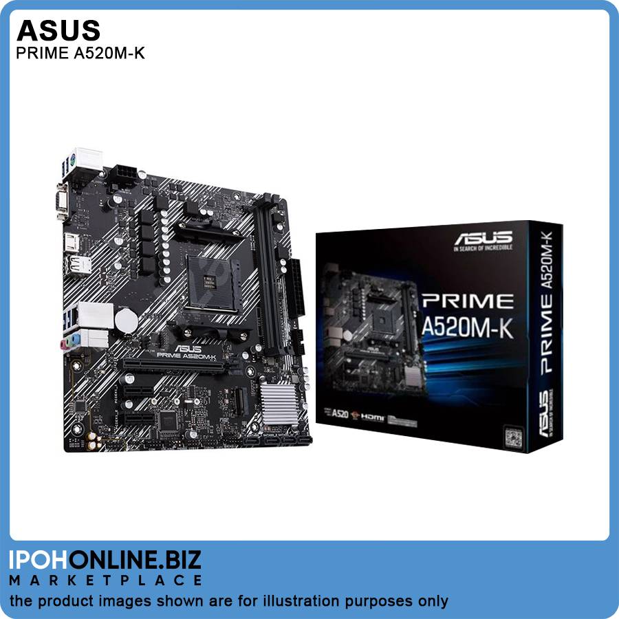 Asus PRIME A520M-K Micro ATX Motherboard | IPOHONLINE