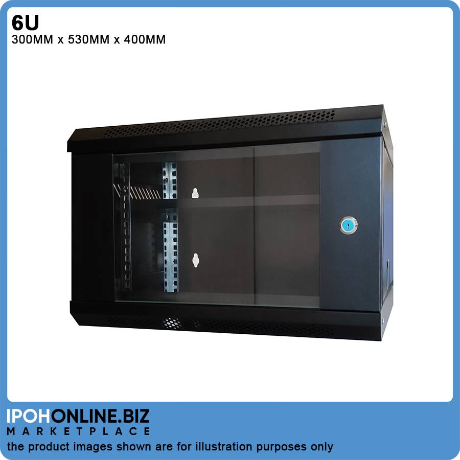 6U Wall Cabinet | 300MM x 530MM x 400MM | Server Rack | Ipohonline