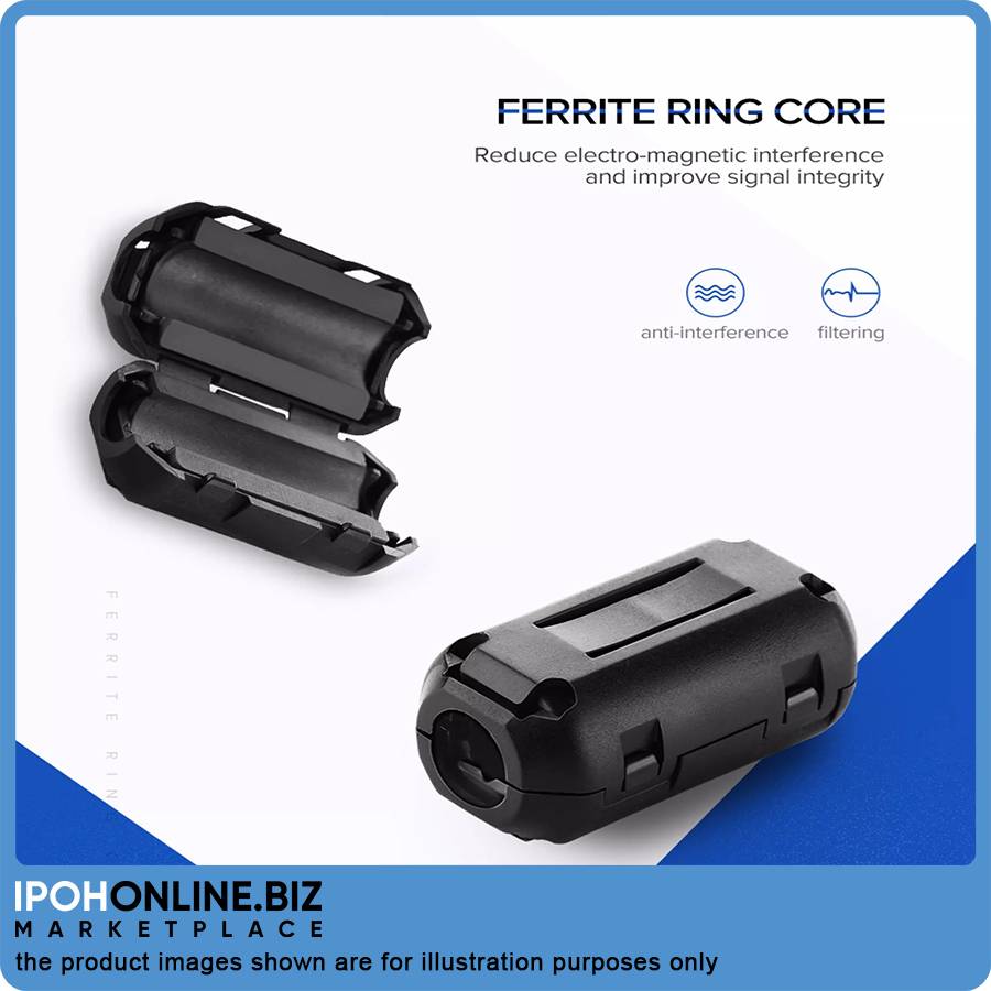UGREEN 5.5mm Clip-on Ferrite Filter Magnetic Ring