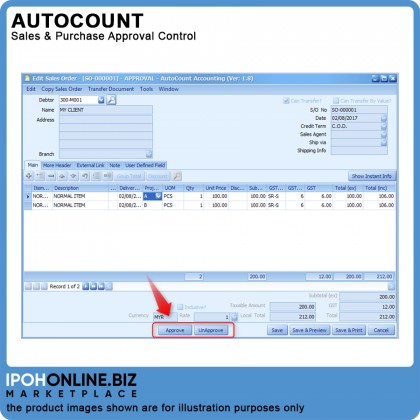 AutoCount Plug-In: Sales & Purchase Approval Control