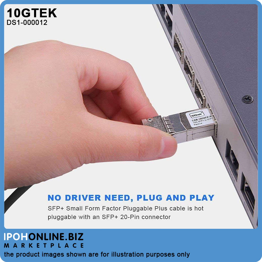 10Gtek | 10GbE SFP+DAC Direct Attach Copper 1M Passive Twinax Cable ...