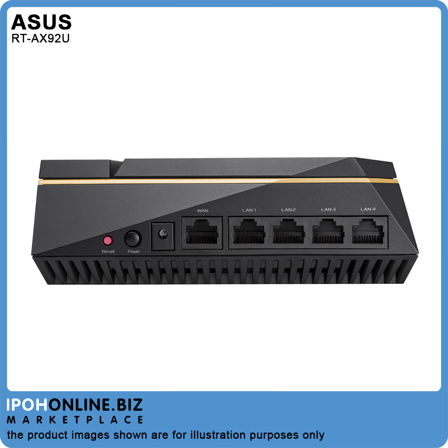 ASUS RT-AX92U AX6100 Tri-Band Smart WiFi 6 (802.11ax) Gaming Router ...