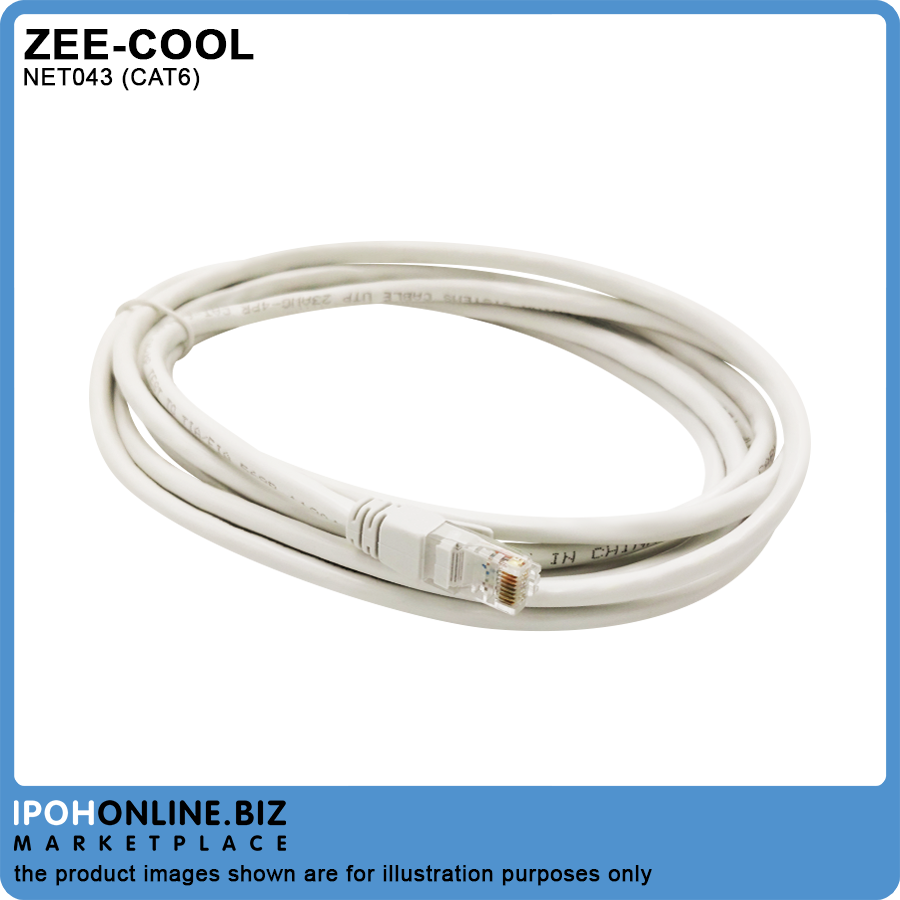 Zee-Cool Network Patch Cord Cat6 RJ45 Ethernet LAN Cable - 3M | Ipohonline