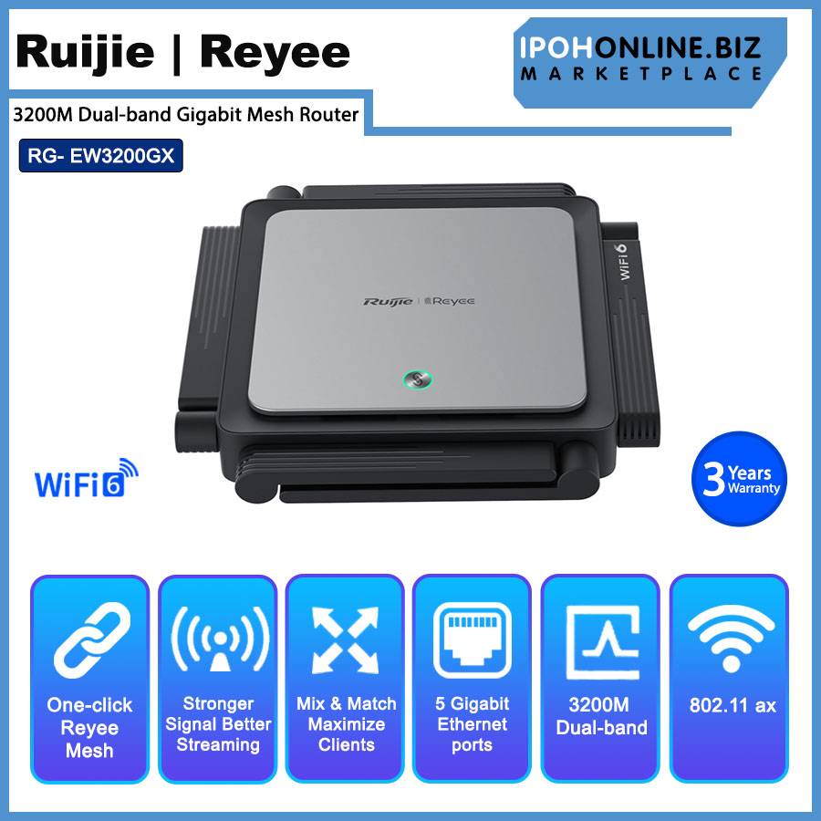 Ruijie Reyee RG-EW3200GX PRO AX3200 WIFI 6 3200M Dual-Band Gigabit Mesh ...