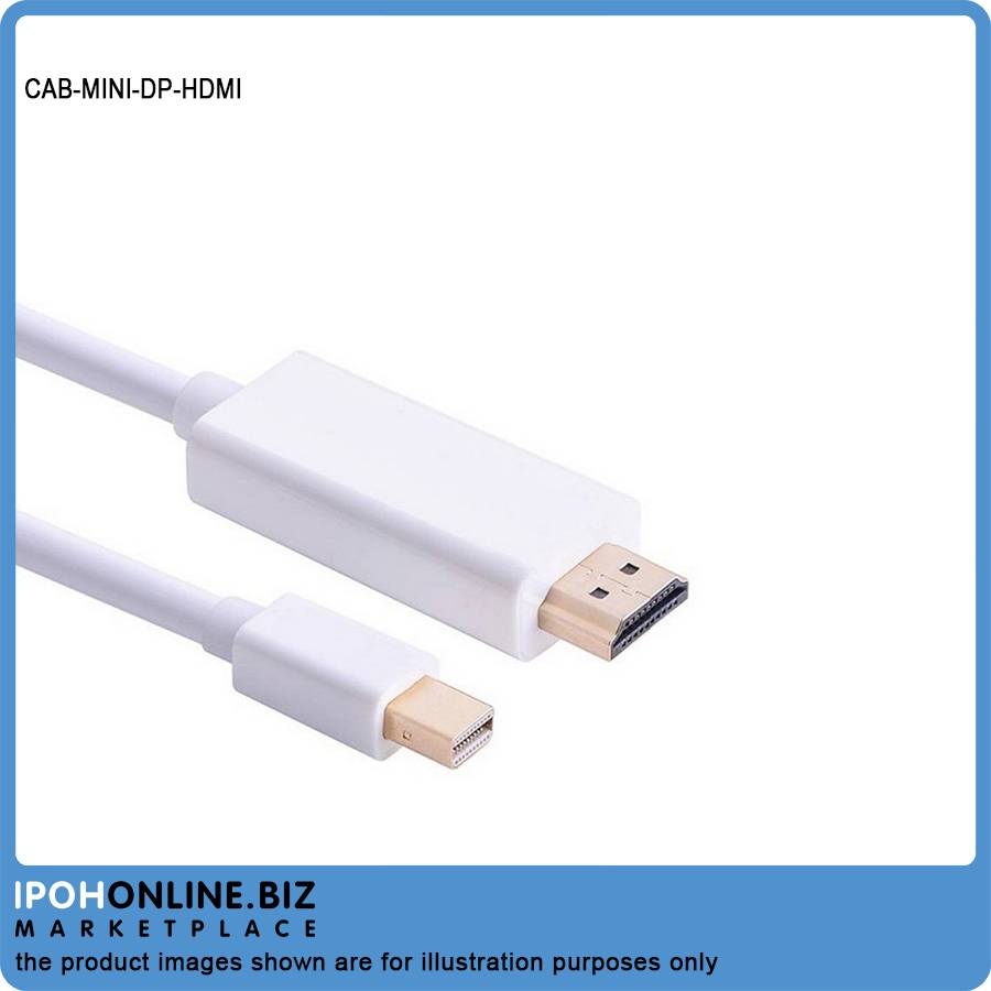 Mini DP Display Port To HDMI Converter Cable With 1.8 Meter 1080P/4K
