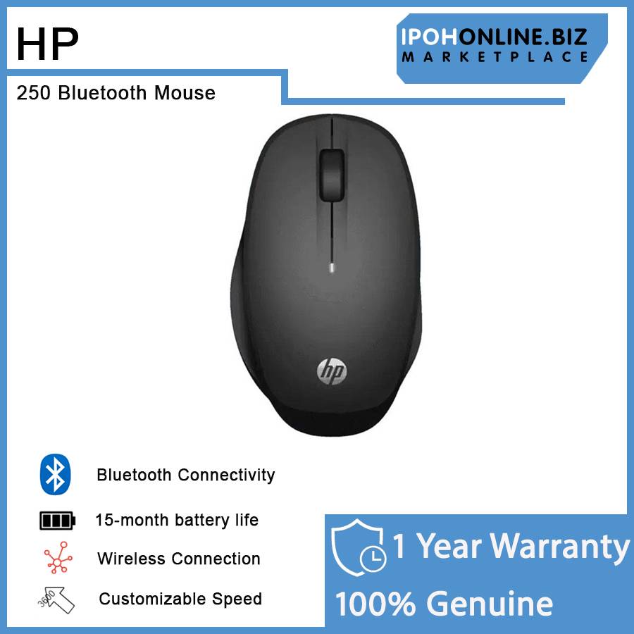 HP Bluetooth Mouse 250 Black - Android macOS