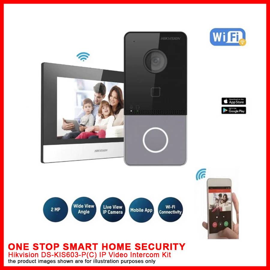 Hikvision DS-KIS603-P(C) Video Intercom Kits IP Kits with 7 inch ...