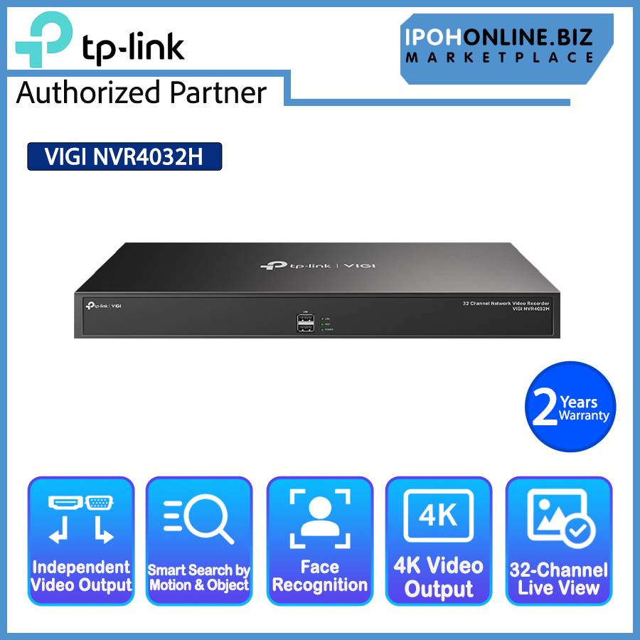 TP-Link VIGI NVR4032H 32 Channel ONVIF Network Video Recorder CCTV NVR ...
