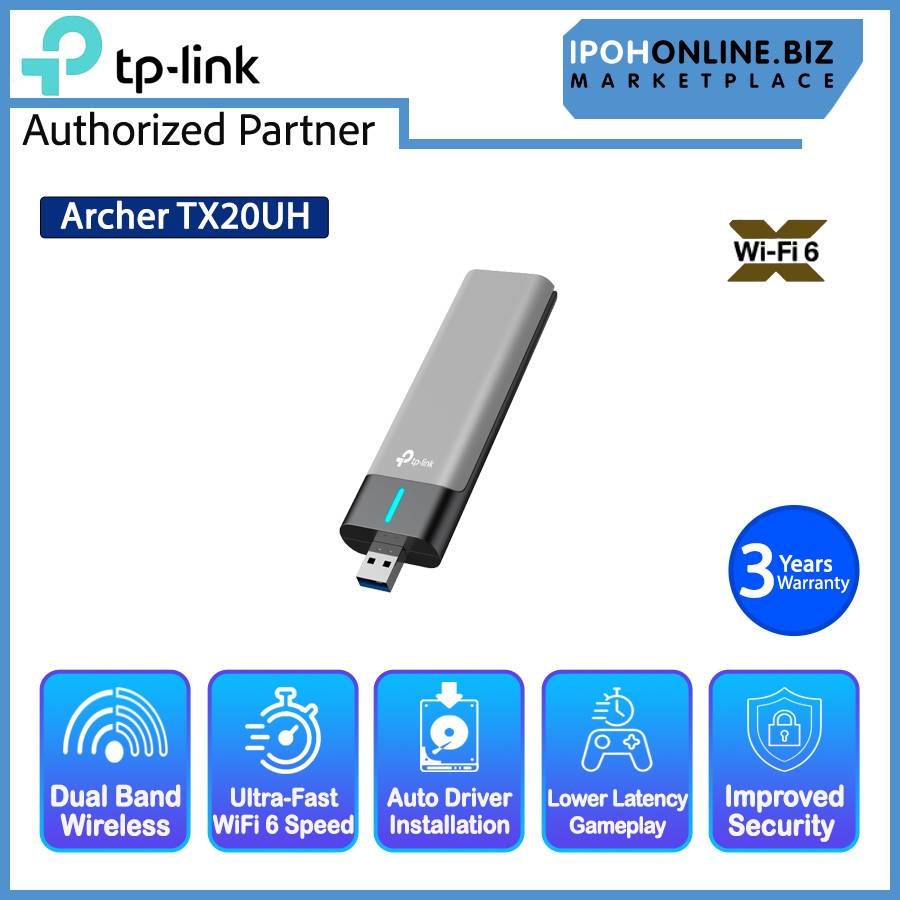 TP-Link Archer TX20UH AX1800 High Gain WiFi 6 USB 3.0 Adapter with Auto ...
