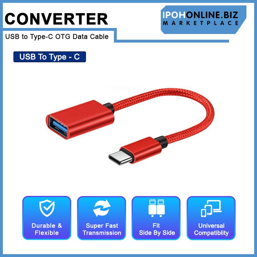 USB to Type C OTG Data Cable Converter | Ipohonline