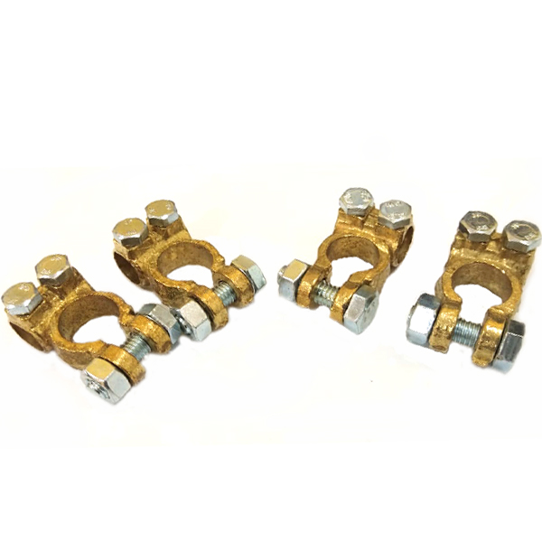 Copper Alloy Car Battery Terminal Pair Clamp Screw Connection Positive ...
