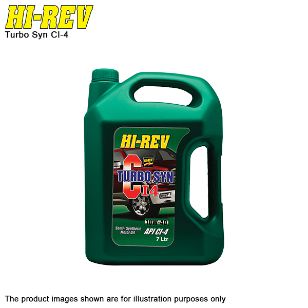 1 x HI-REV Turbo Syn CI4 7L API CI-4 10W-40 Semi Synthetic Engine Oil