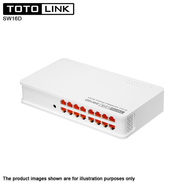 TOTOLINK SW16D 16 Port 10/100Mbps Fast Ethernet Desktop Network Switch