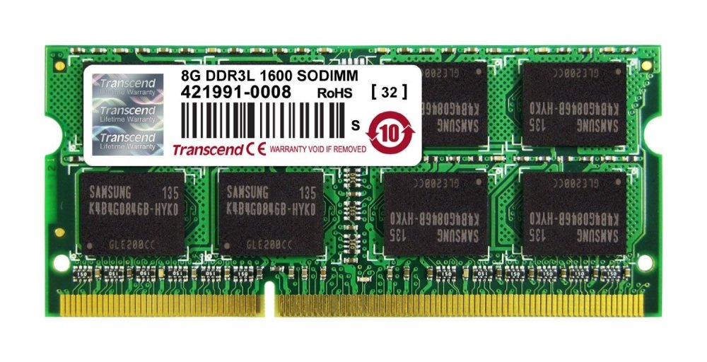 Transcend 8GB 1600MHz DDR3L 1600 Low Voltage SODIMM 2RX8 PREMIUM RAM