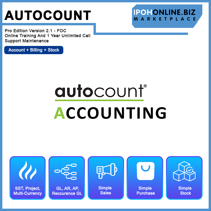 Autocount Pro Edition Version 2.1 | Ipohonline