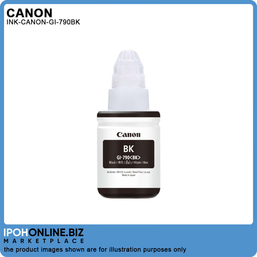 CANON GI-790BK Black Ink Cartridge For PIXMA G1000 / G2000 / G3000 ...