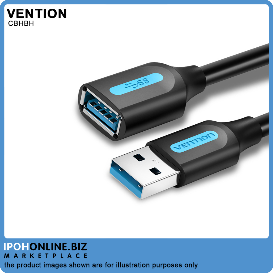 VENTION USB Extension Cable USB3.0 Extender 2M Cord Type A Male To ...