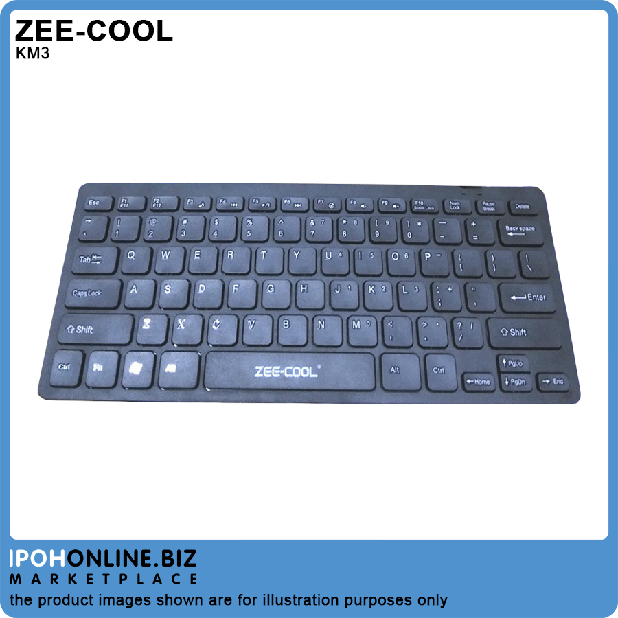 Zee-Cool | KM3 | Super Slim | Waterproof | USB | Mini Keyboard | Ipohonline