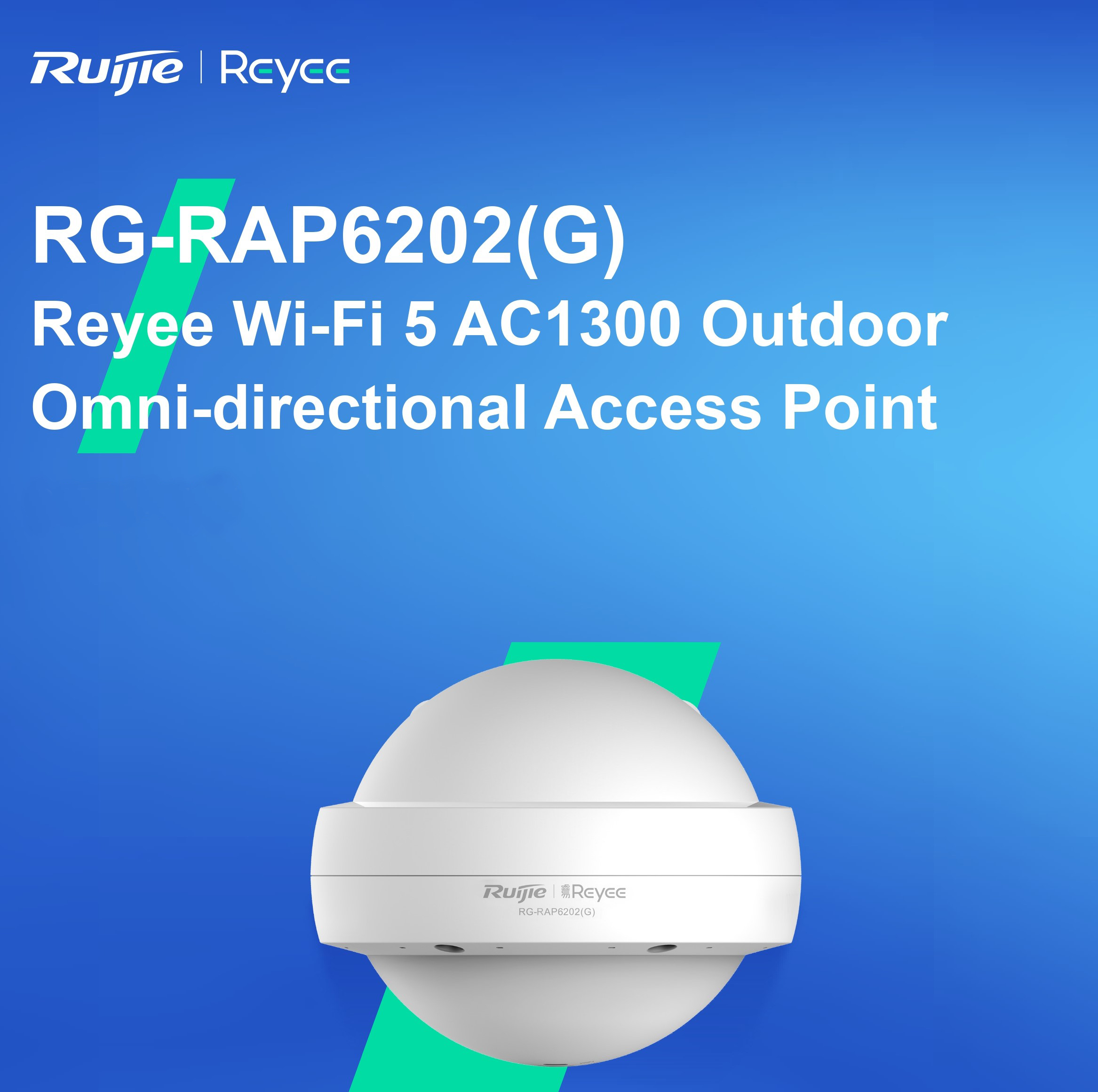 RUIJIE REYEE RG-RAP6202(G) Wi-Fi 5 AC1300 Outdoor Omni-directional ...