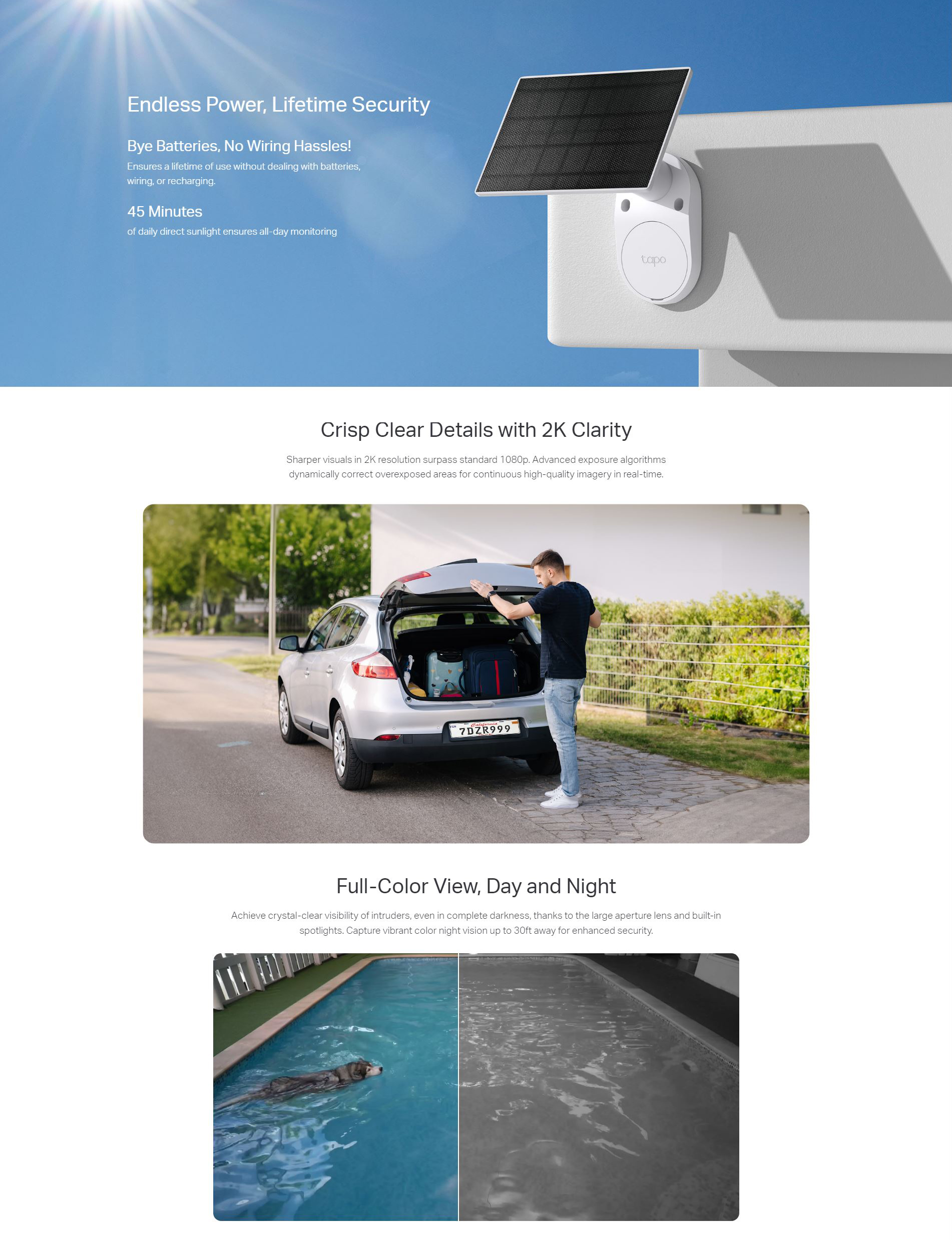 TP-LINK TAPO C410 KIT Solar-Powered Security Camera Kit 2K 3MP Camera ...